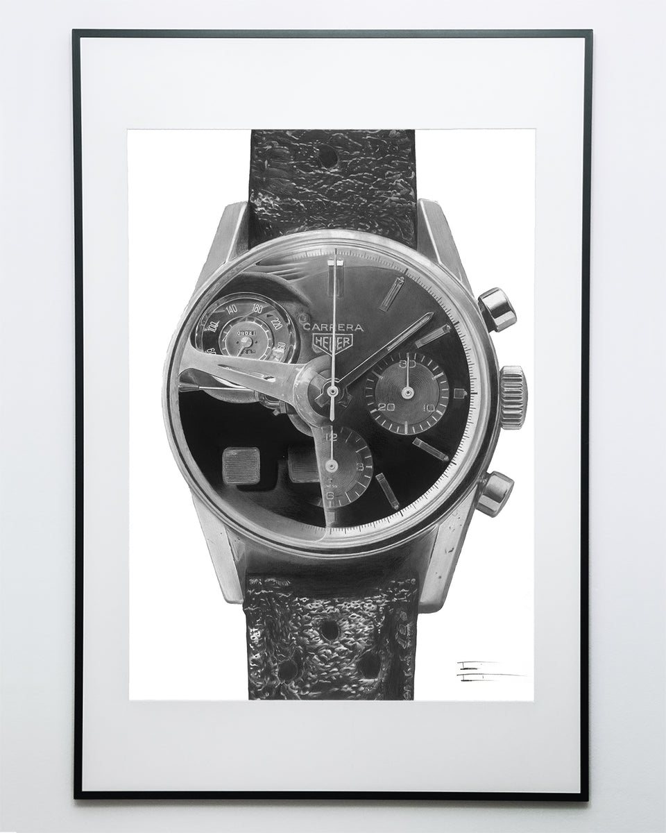 Carrera Vintage Chronograph & 250GT Interior — Horological Art ...