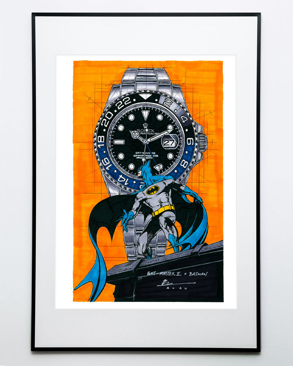 Watch Drawing Tribute To Rolex GMT-Master II Batman By Ben Li ...