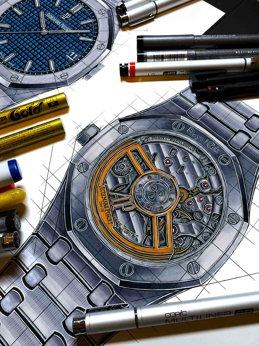 Watch Drawing Tribute To The Royal Oak & Calibre 4302 By Ben Li ...