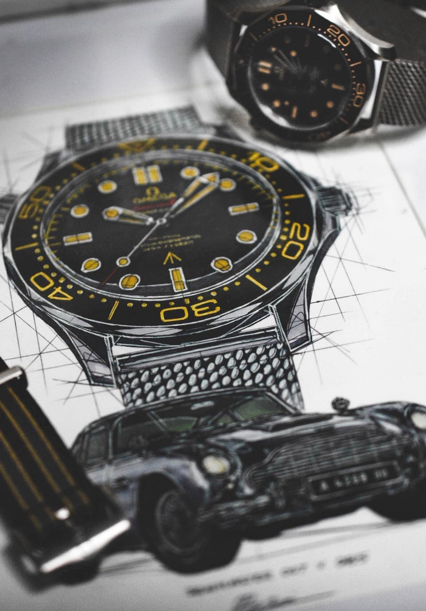Watch Drawing Tribute To Omega Seamaster 300M & Bond's DB5 By Ben Li ...