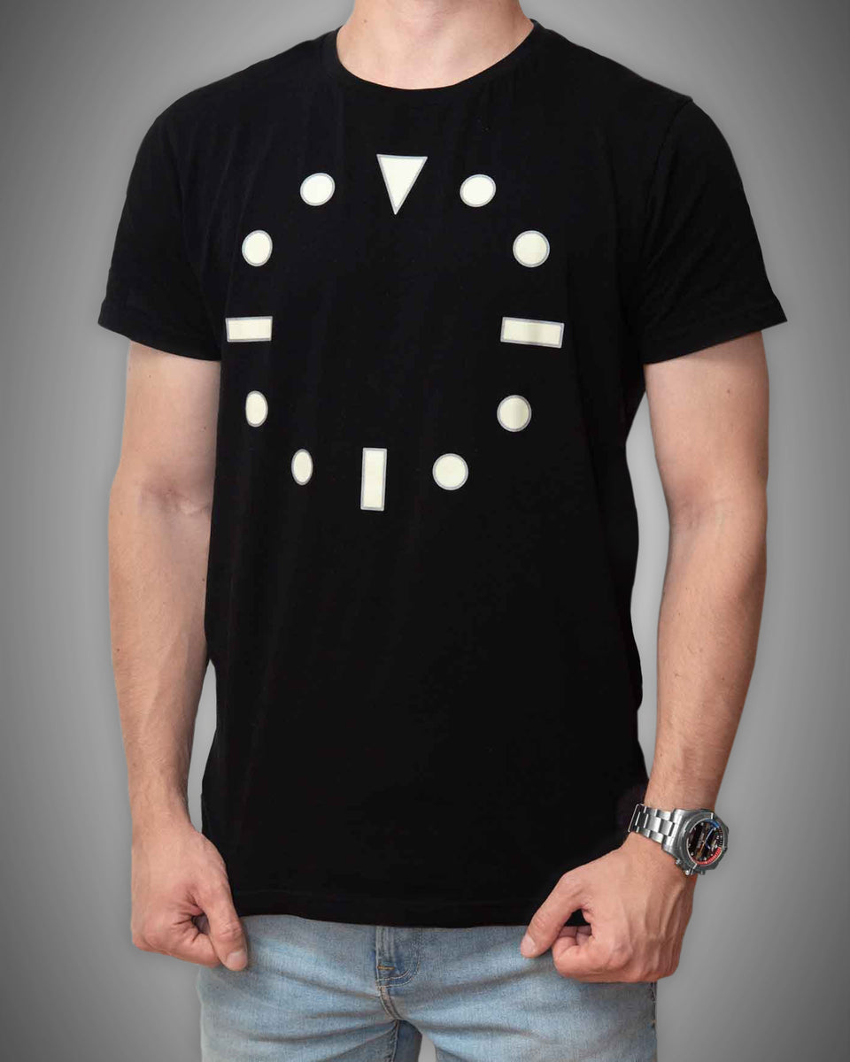 "Iconic Dial" Luminescent Watch Dial T-Shirt — Horological Apparel ...